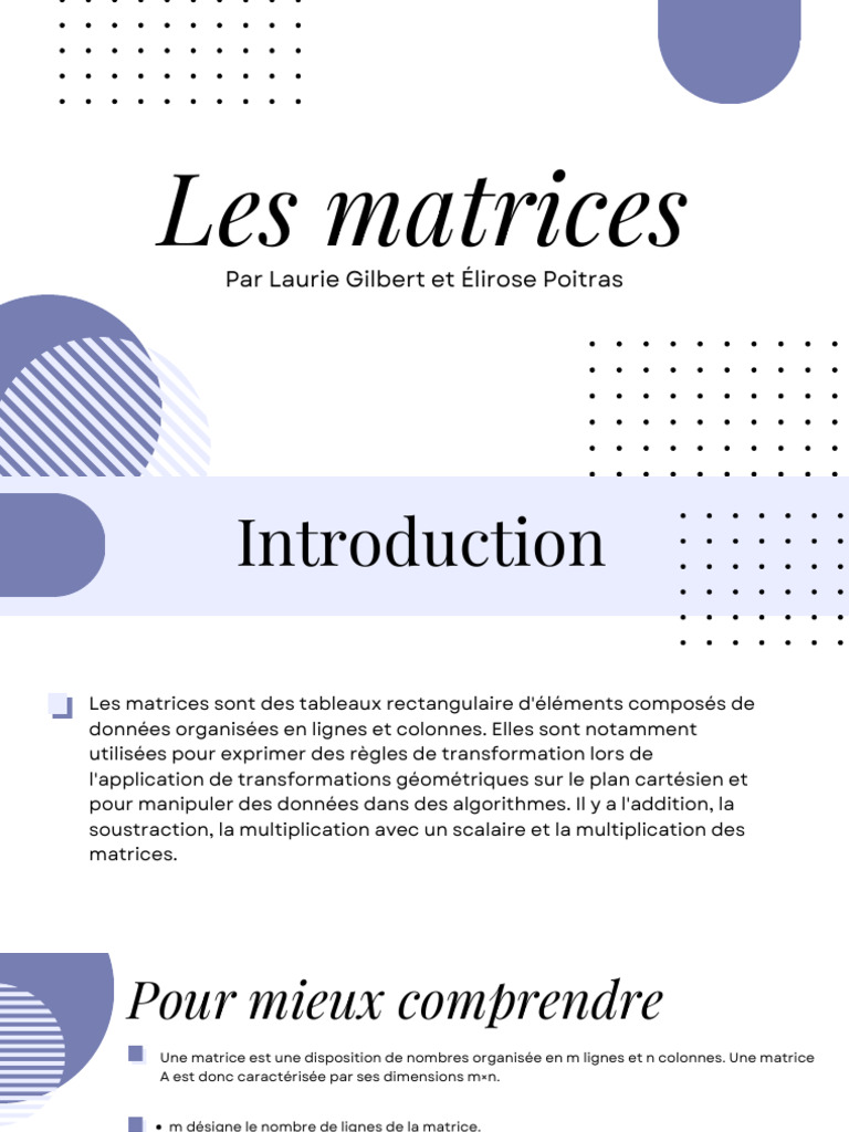 Multiplication de matrices expliquée | PDF | Matrice (Mathématiques ...