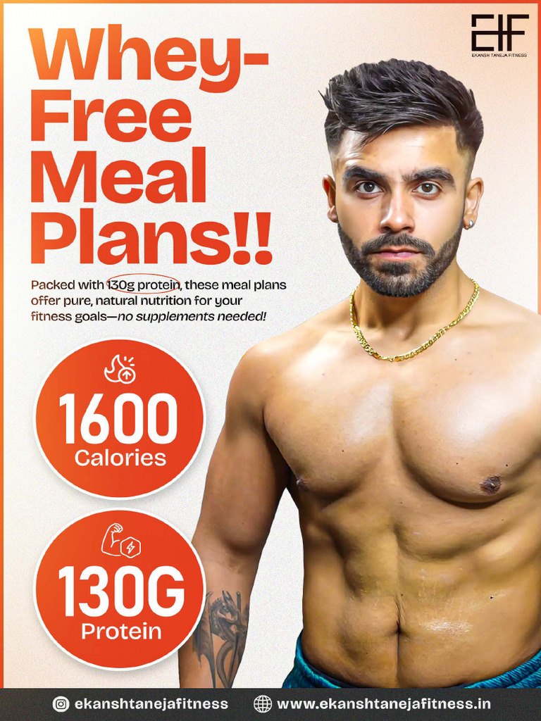 1600 Kcal 130 G NOSUPPLEMENTSCook Book | PDF