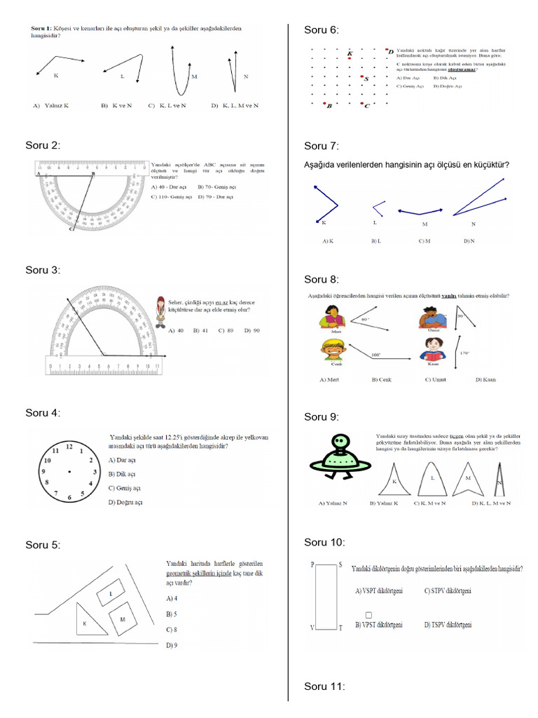 Ön Test - Son Test 1 - Merged | PDF