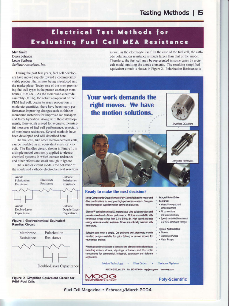 Scribner On MEA Resistance Measurement Fuel Cell Magazine 2004 | PDF ...