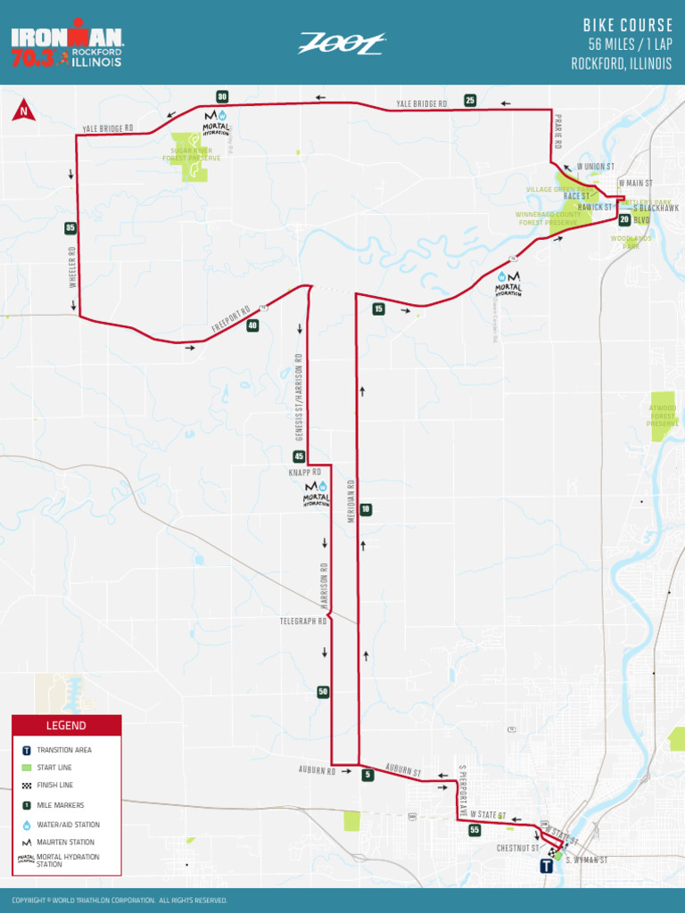 Rockford Ironman Bike Course Map | PDF
