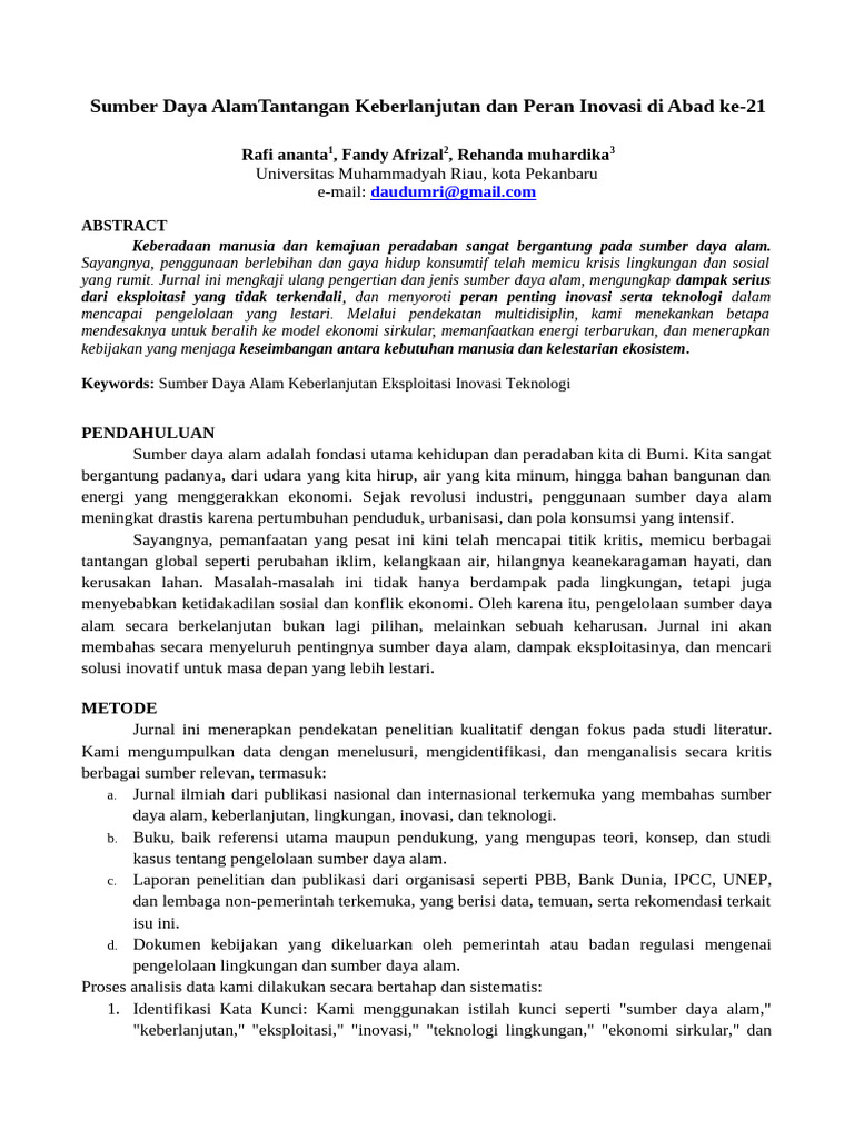 UTS KWN Format Penulisan Artikel Inovatif | PDF