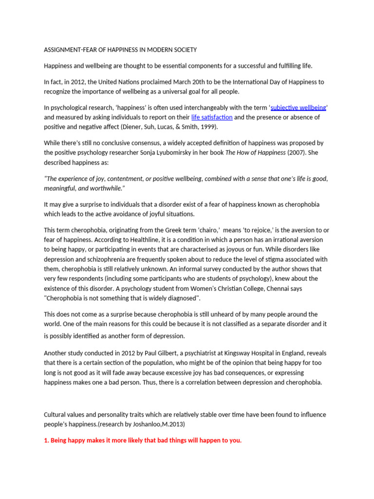 Devlopment End Term Assignment | PDF | Happiness | Metacognition