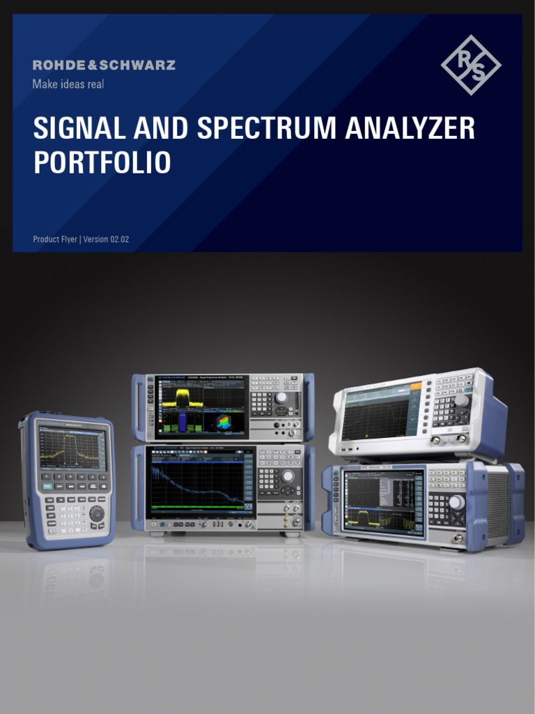 Rohde & Schwarz Signal Analyzers Guide | PDF | Radio Spectrum | Radio