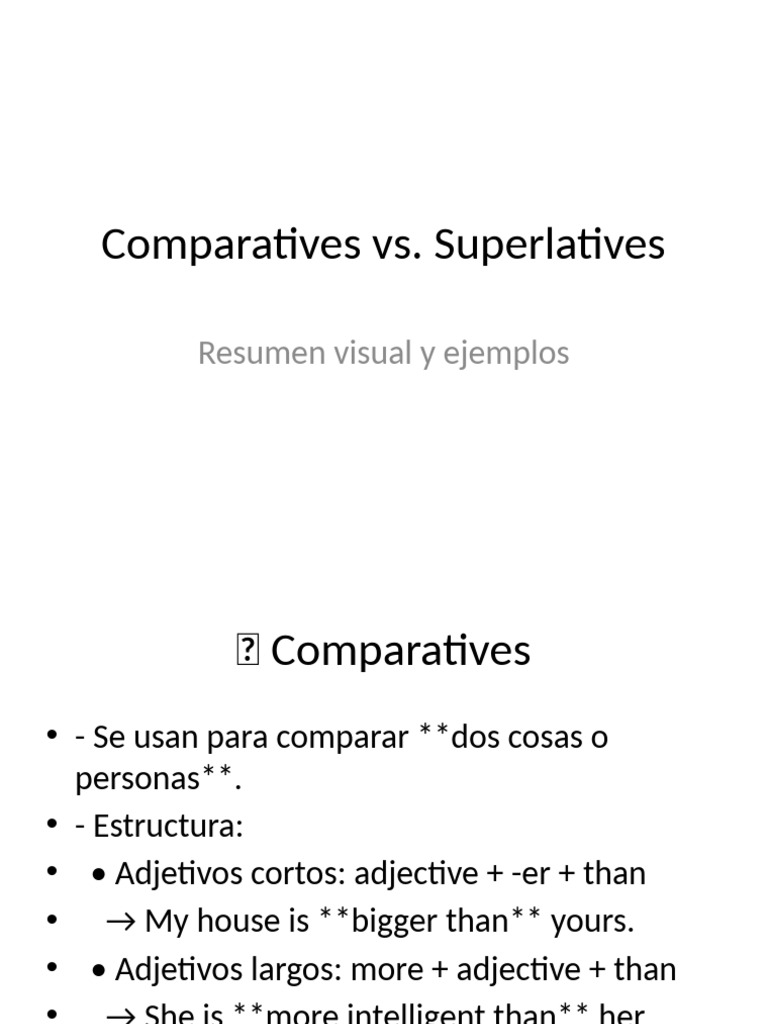 Comparatives Vs Superlatives | PDF