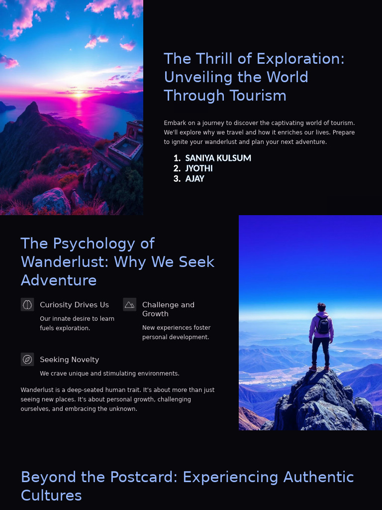 The Thrill of Exploration Unveiling The World Through Tourism | PDF ...