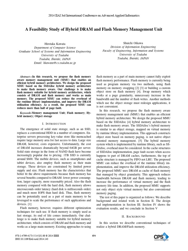 Hybrid Memory Management Unit Design | PDF | Cache (Computing ...