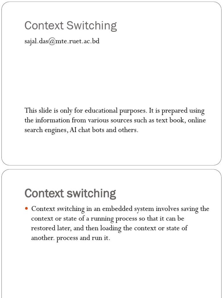 Lecture 31 Context Switching Rtos Pdf Process Computing 7135