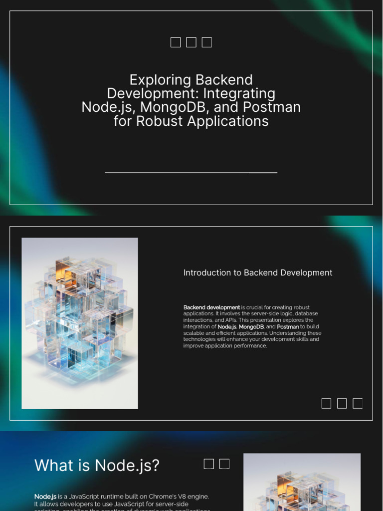 Slidesgo Exploring Backend Development Integrating Nodejs Mongodb and Postman For Robust ...
