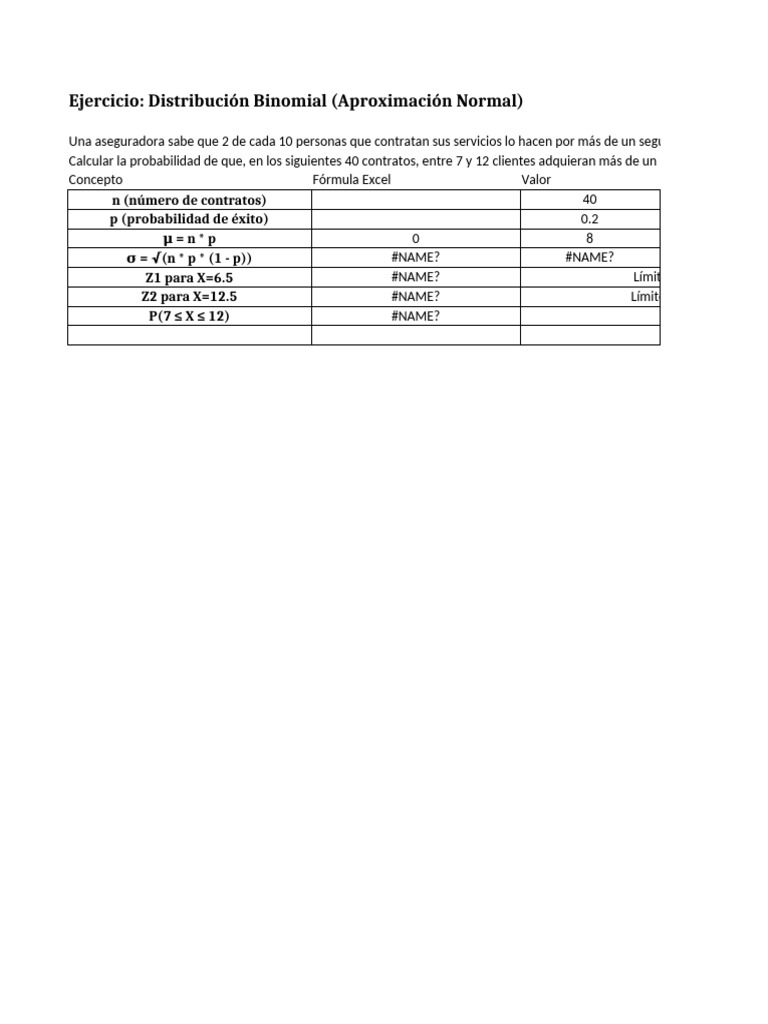 Resolucion Ejercicio Binomial Normal | PDF