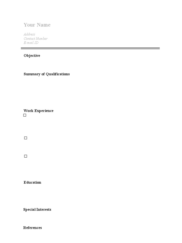 Professional Resume Template | PDF