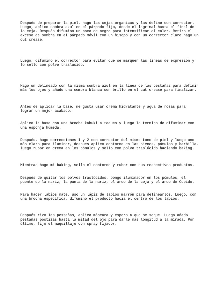 Despu S de Preparar La Piel Hago Las Cejas Organi | PDF
