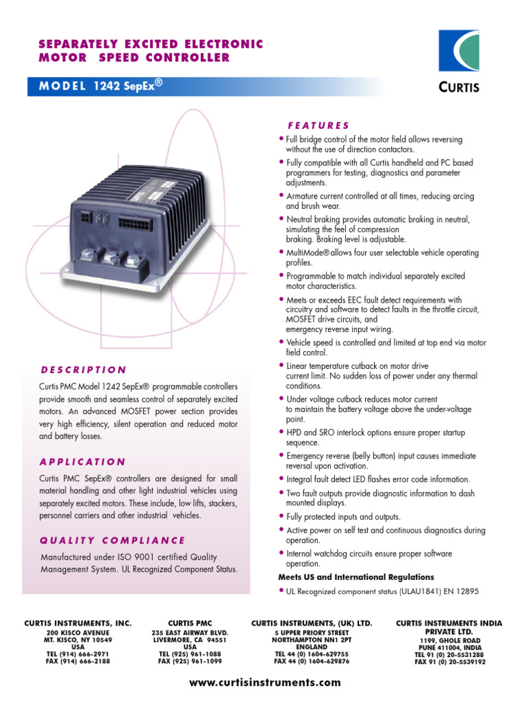 SepEx® Motor Controller Manual | PDF | Manufactured Goods | Electricity