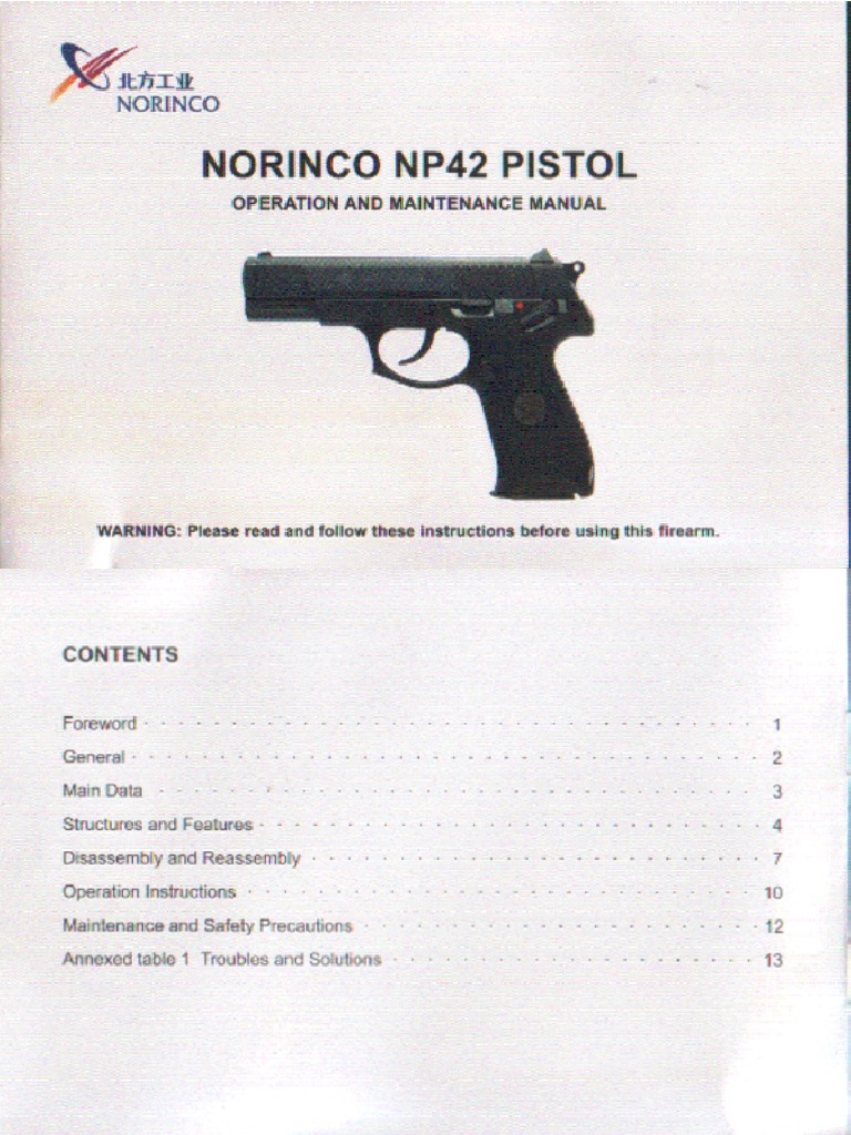 np42 Norinco Opsmanual | PDF