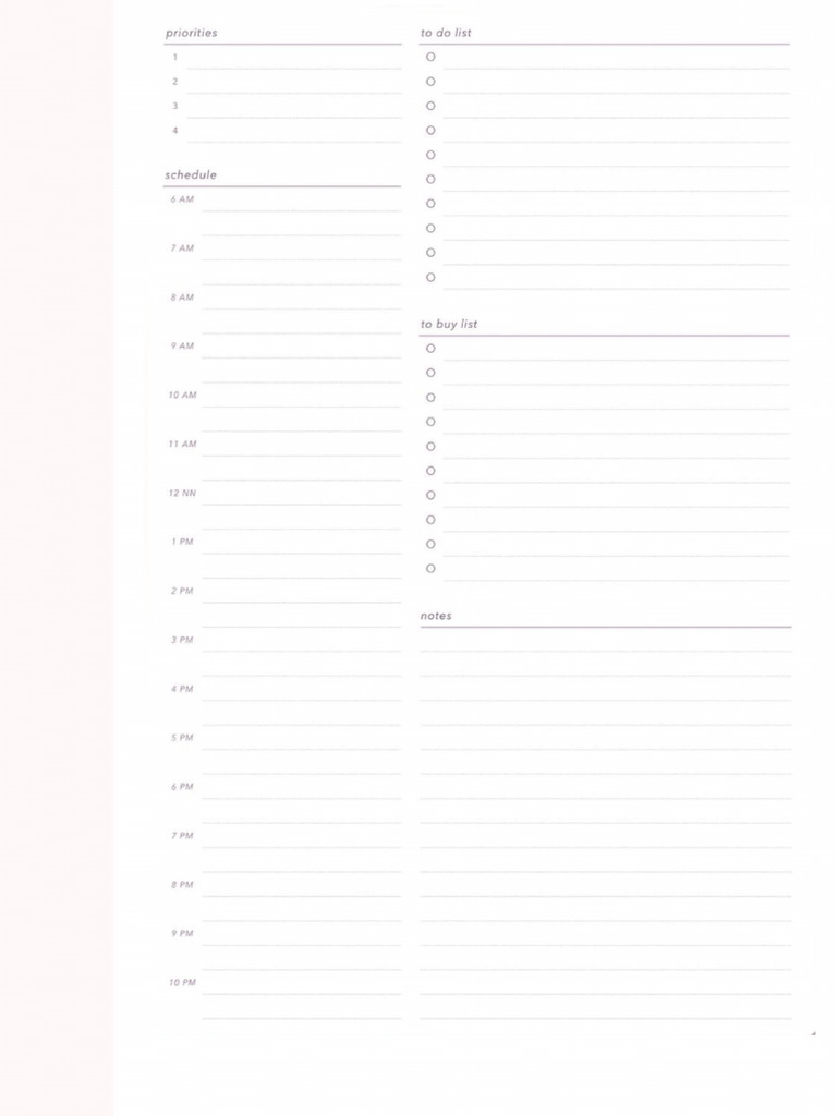 Diary (Checklist) | PDF
