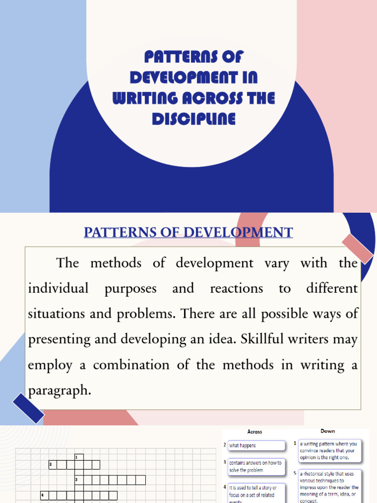 Patterns of Development in Writing Acros | PDF | Definition | Semantics