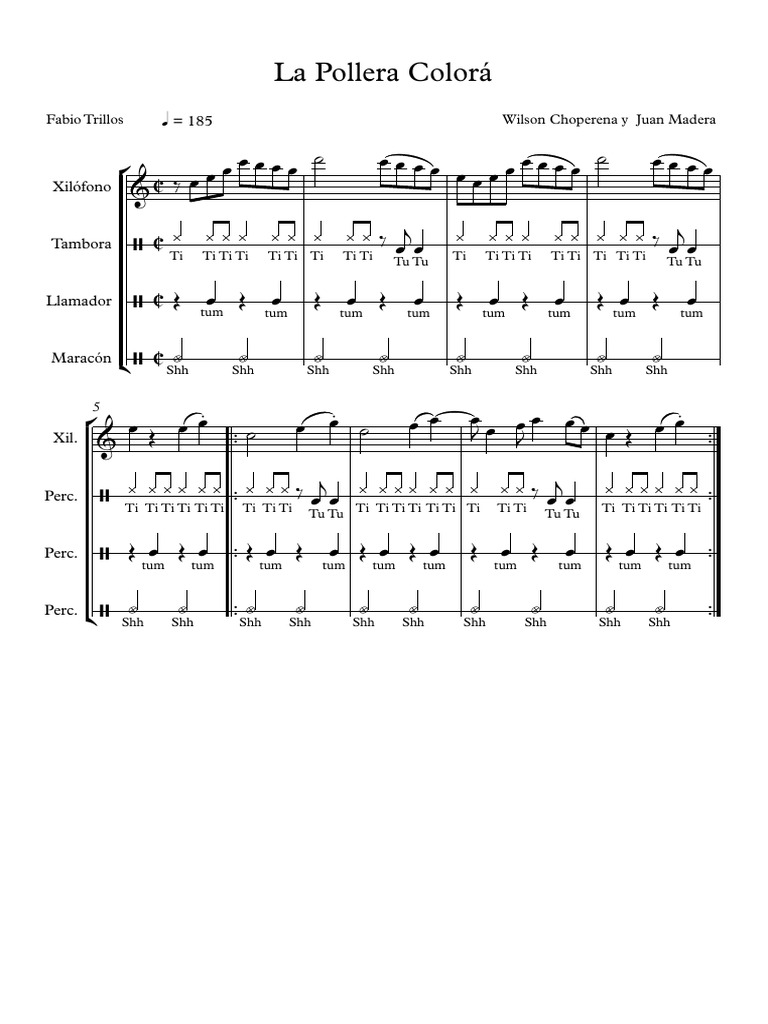 La Pollera Colorá - Instrumento Pedagogico | PDF