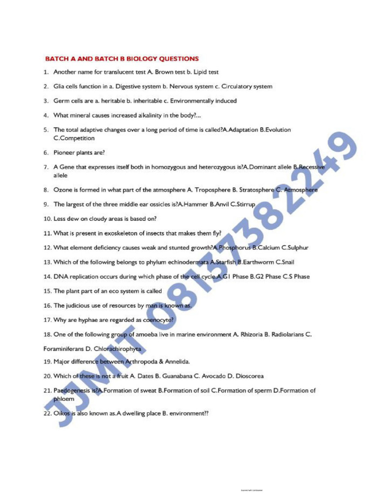 OAU Batch A and B Que and Sol - 1 | PDF