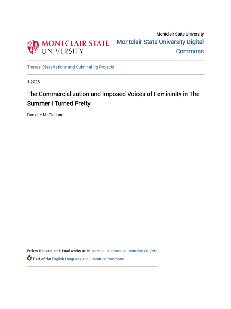 The Commercialization and Imposed Voices of Femininity in The Summer I ...
