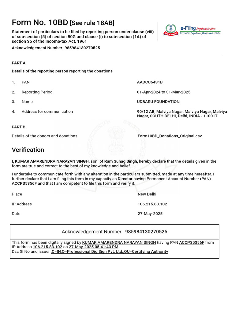 Form 10BD - Filed Form | PDF