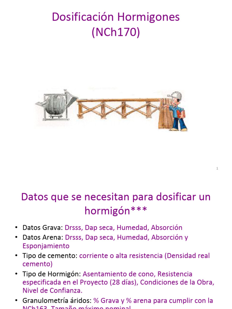 Dosificación de Hormigón H30: Guía Práctica | PDF | Hormigón ...