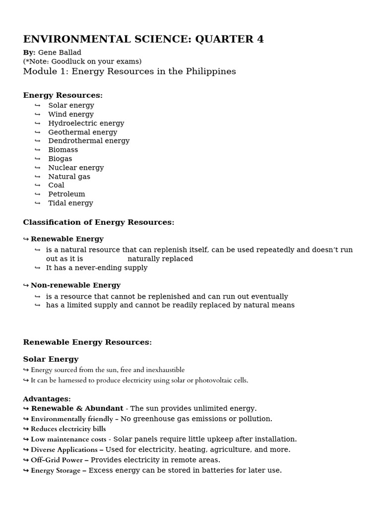 Envi-Sci - Q4 | PDF | Biofuel | Energy Development