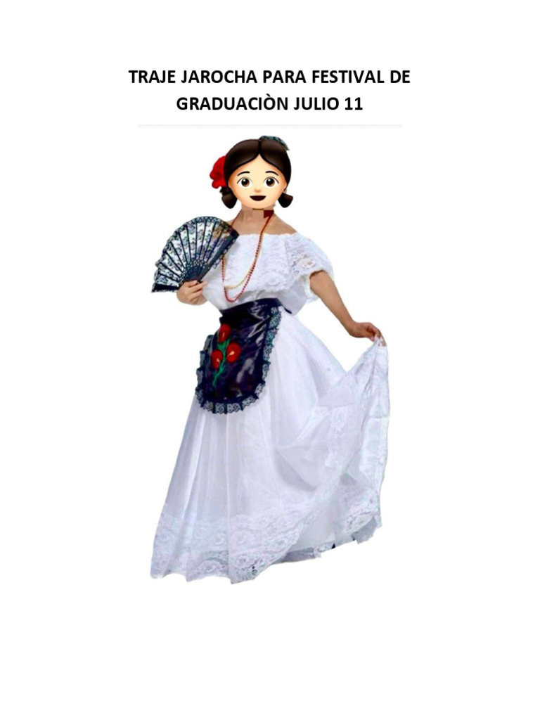 Traje Jarocha para Festival de Graduaciòn | PDF