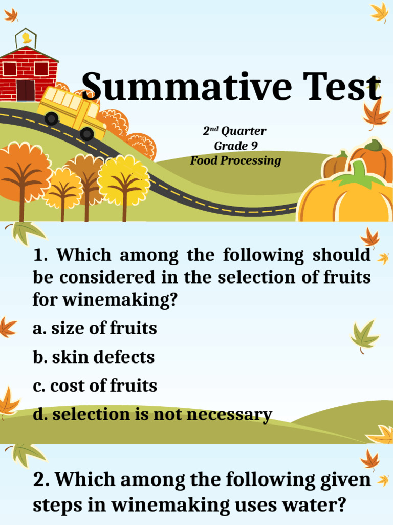Summative Test FP 2nd Quarter | PDF | Curing (Food Preservation ...