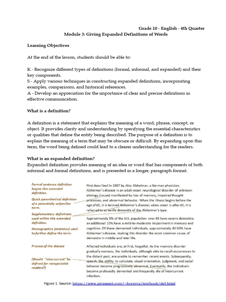 Expanded Definitions in English Class | PDF | Semantics | Definition