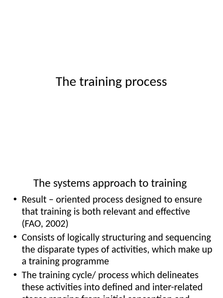 The Training Process | PDF | Performance Appraisal | Evaluation