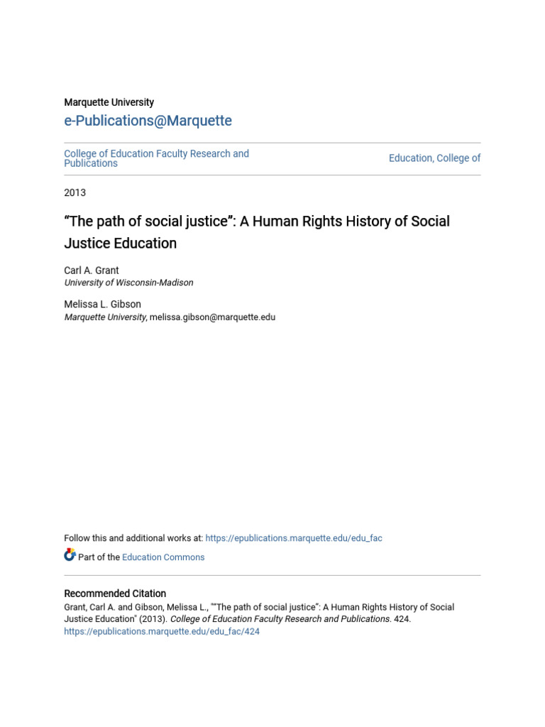 The Path of Social Justice - A Human Rights History of Social Ju | PDF ...