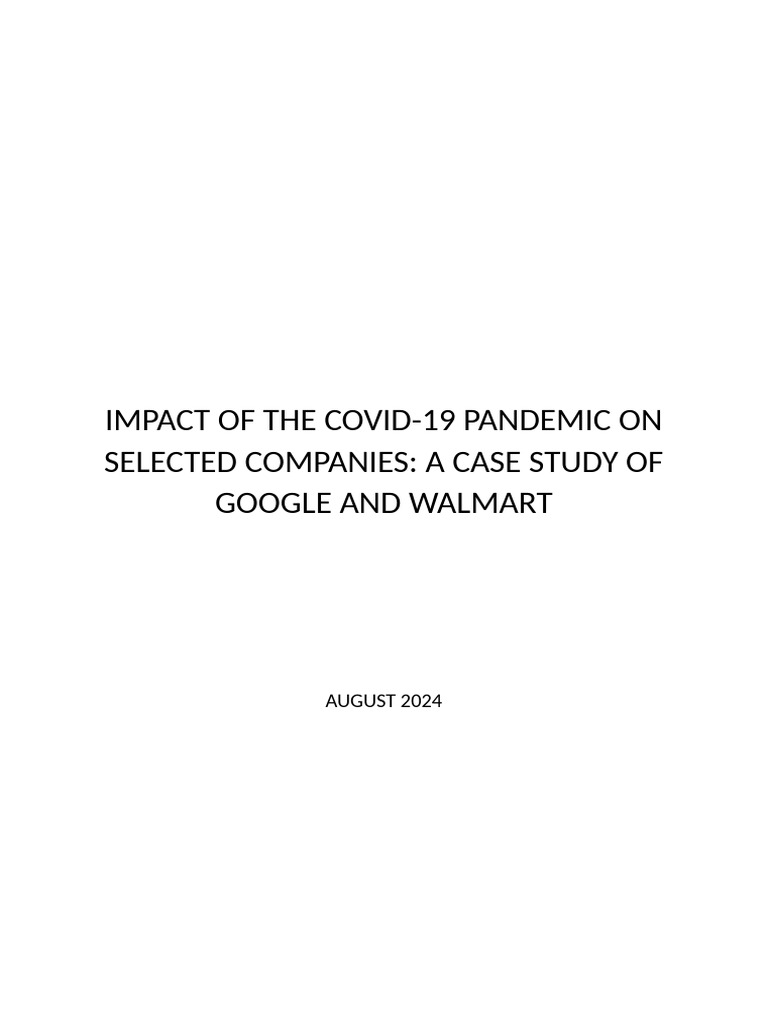 Case Study Research - Google and Walmart | PDF | Case Study | Walmart