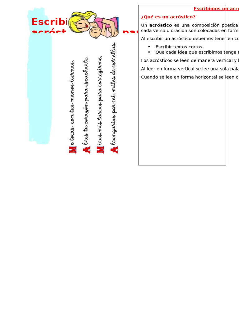 Cómo Escribir un Acróstico para Papá | PDF