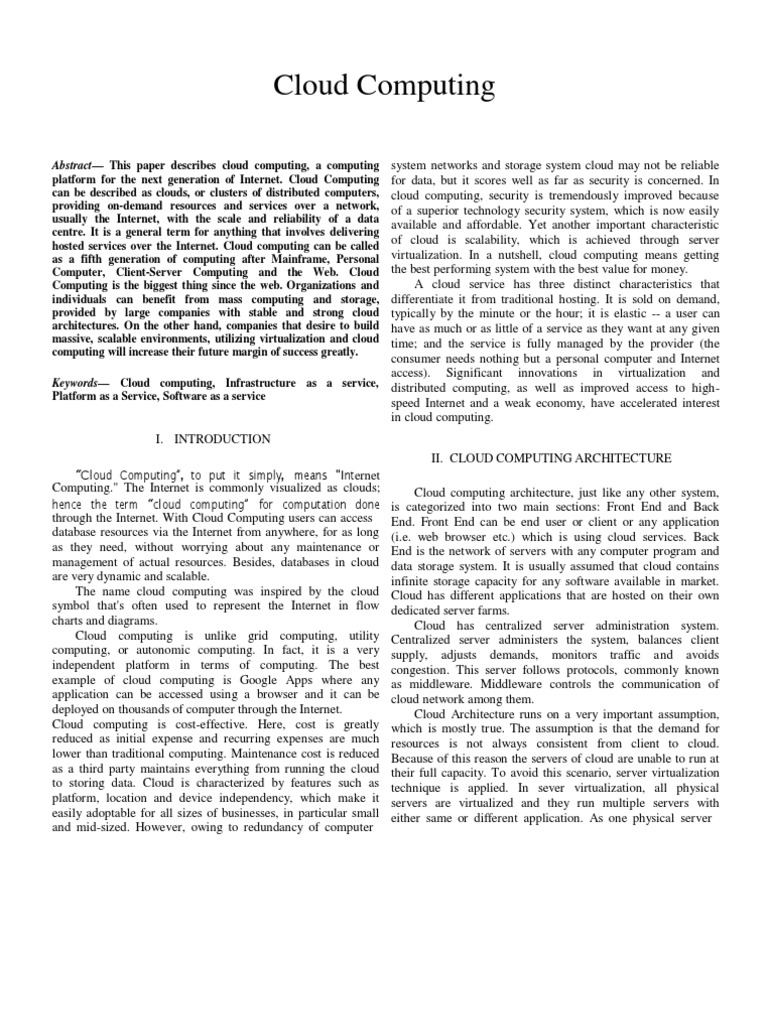 Cloud Computing - Prashant | PDF | Platform As A Service | Cloud Computing