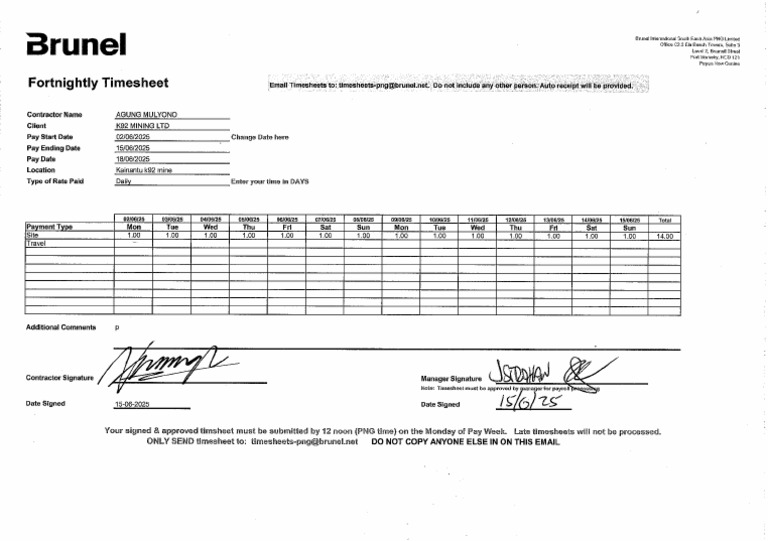 Timesheet - 2026 06 02 - 2025 06 15 - Agung Mulyono | PDF