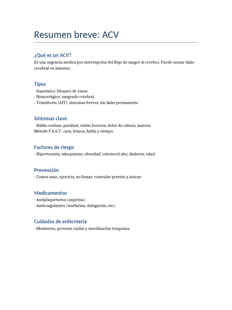 Resumen ACV Corto | PDF