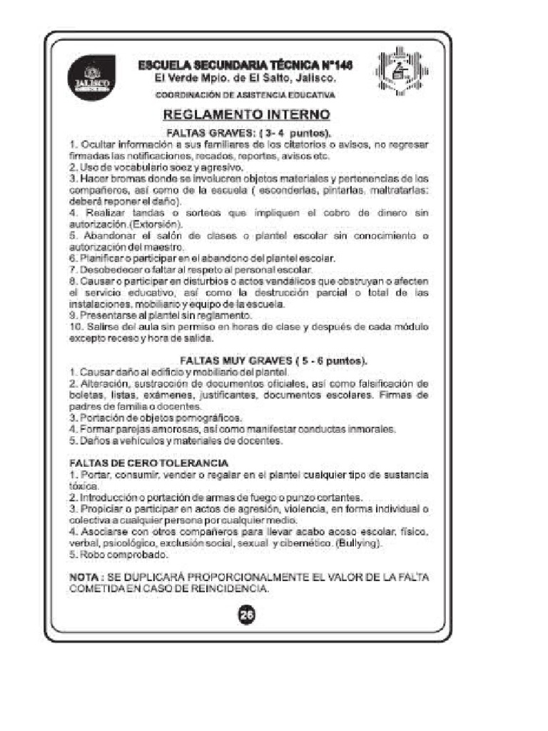 Ejemplo Reglamento | PDF