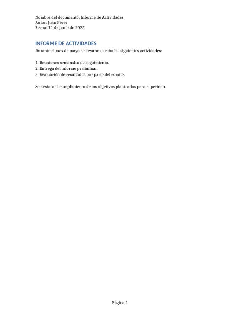 Documento Ejemplo Encabezado Pie | PDF