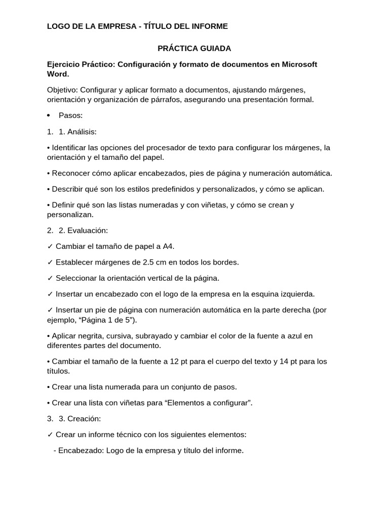 Practica Guiada Word | PDF