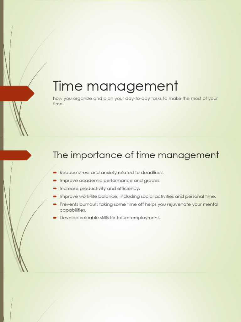 Effective Time Management Techniques | PDF | Time Management ...