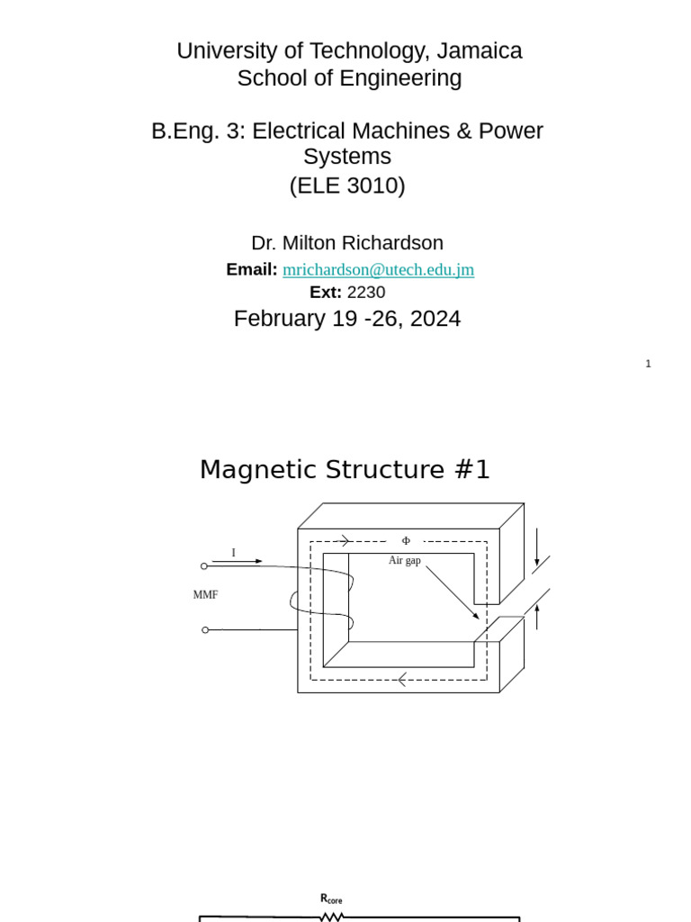 Magnetic Circuits Tutorial 2019 | PDF | Inductor | Magnetism