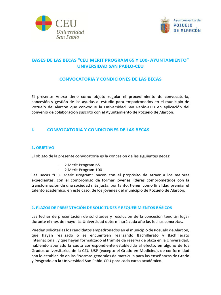 Bases CEU 2023-24 | PDF | Beca | Comisión Europea