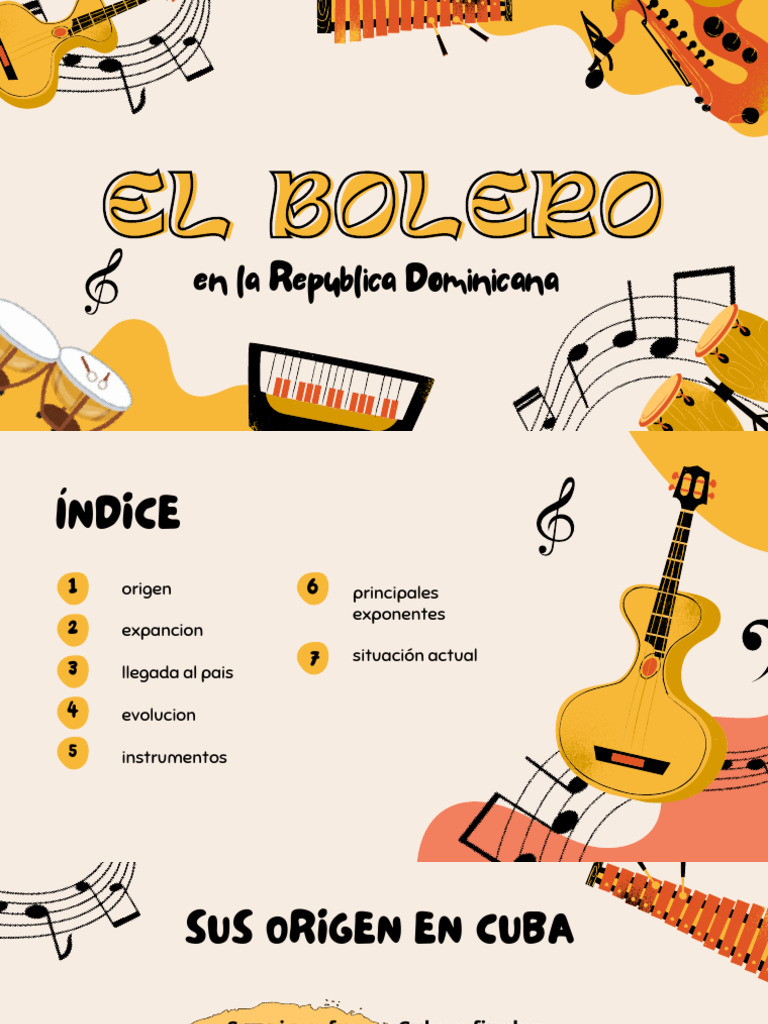 Diapositiva Sobre El Bolero | PDF
