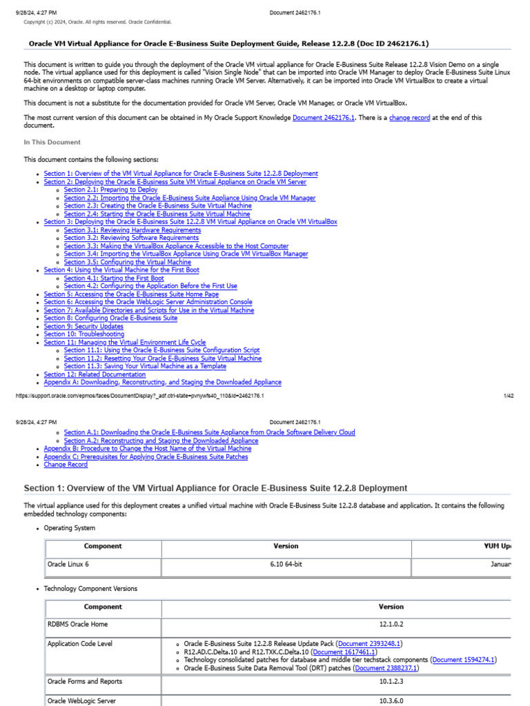 Oracle VM Virtual Appliance For Oracle E-Business Suite Deployment Guide R12.2 | PDF | Virtual ...