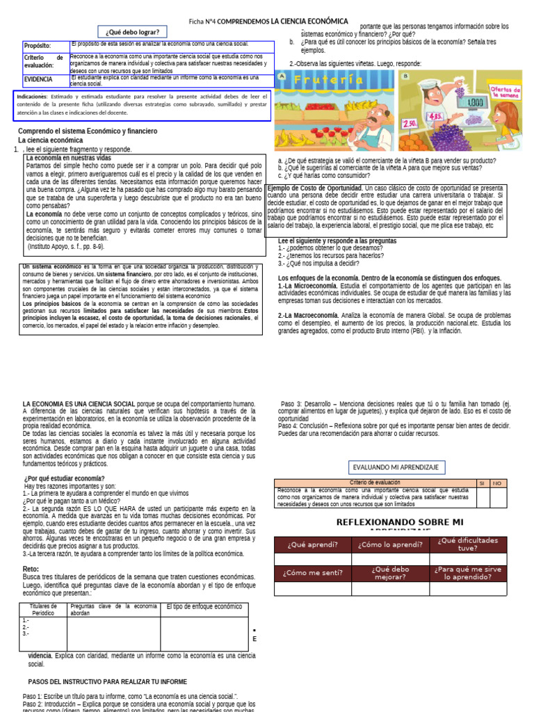 Ficha #4 | PDF | Ciencias económicas | Sistema económico