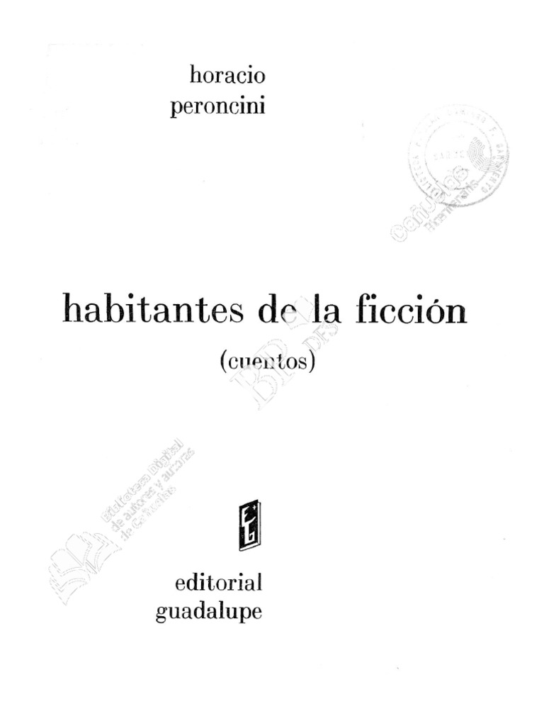 Peroncini, Horacio - Habitantes de La Ficción (Versión Copiable) | PDF