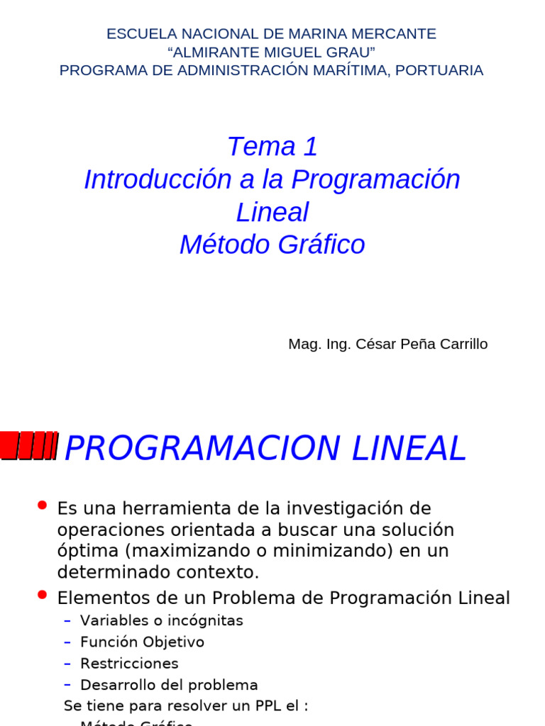 SESION CLASE 3 IO - PROG LINEAL - METODO GRAFICO Caso Minimiz | PDF ...