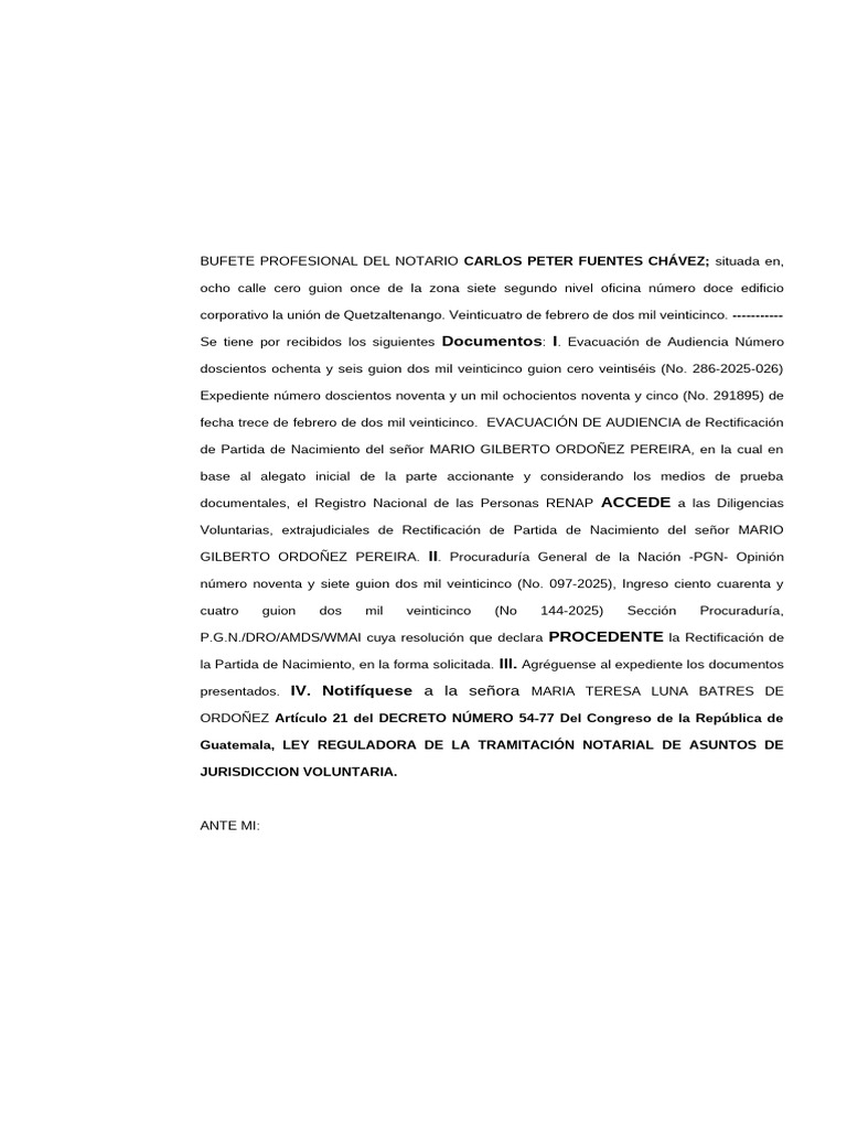 Segunda Notificacion PGN Renap | PDF