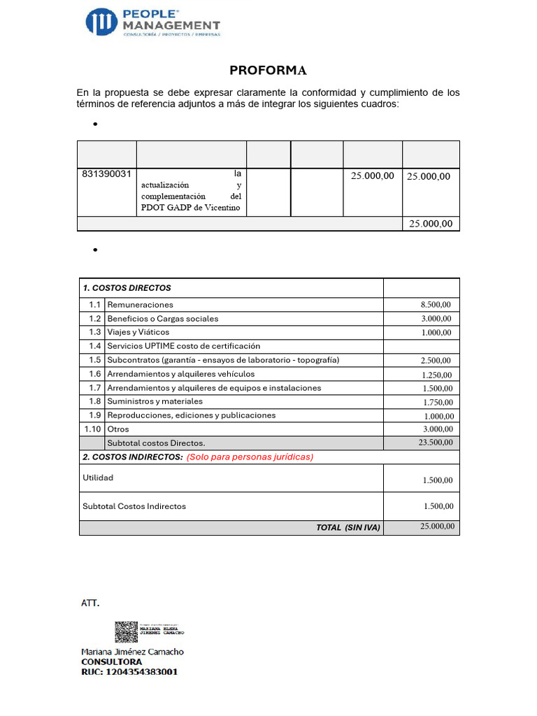 Formato Proformas | PDF