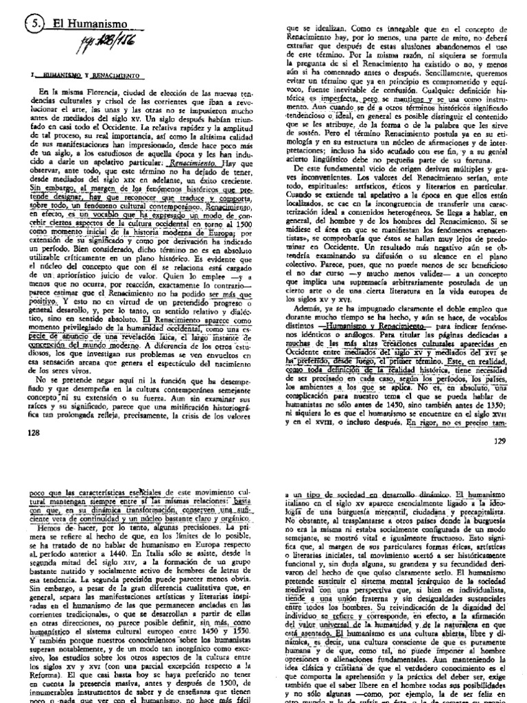 Romano y Tenenti. CapV. Humanismo y Renacimiento. Los Fundamentos Del ...
